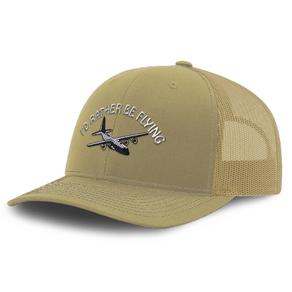Trucker Hat for Men & Women C-130 I'D Rather Be Flying Snapback ...