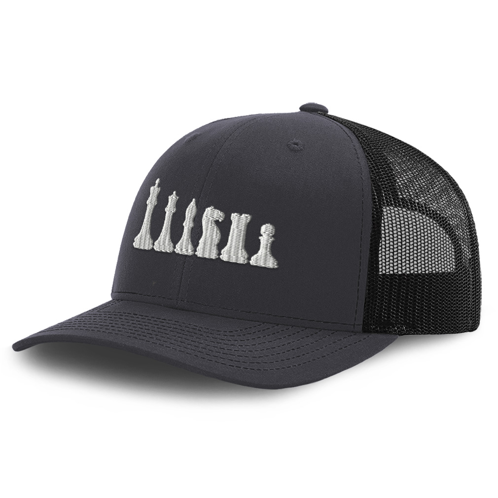 Trucker Hat for Men & Women Chess Set White Cotton Snapback Baseball ...