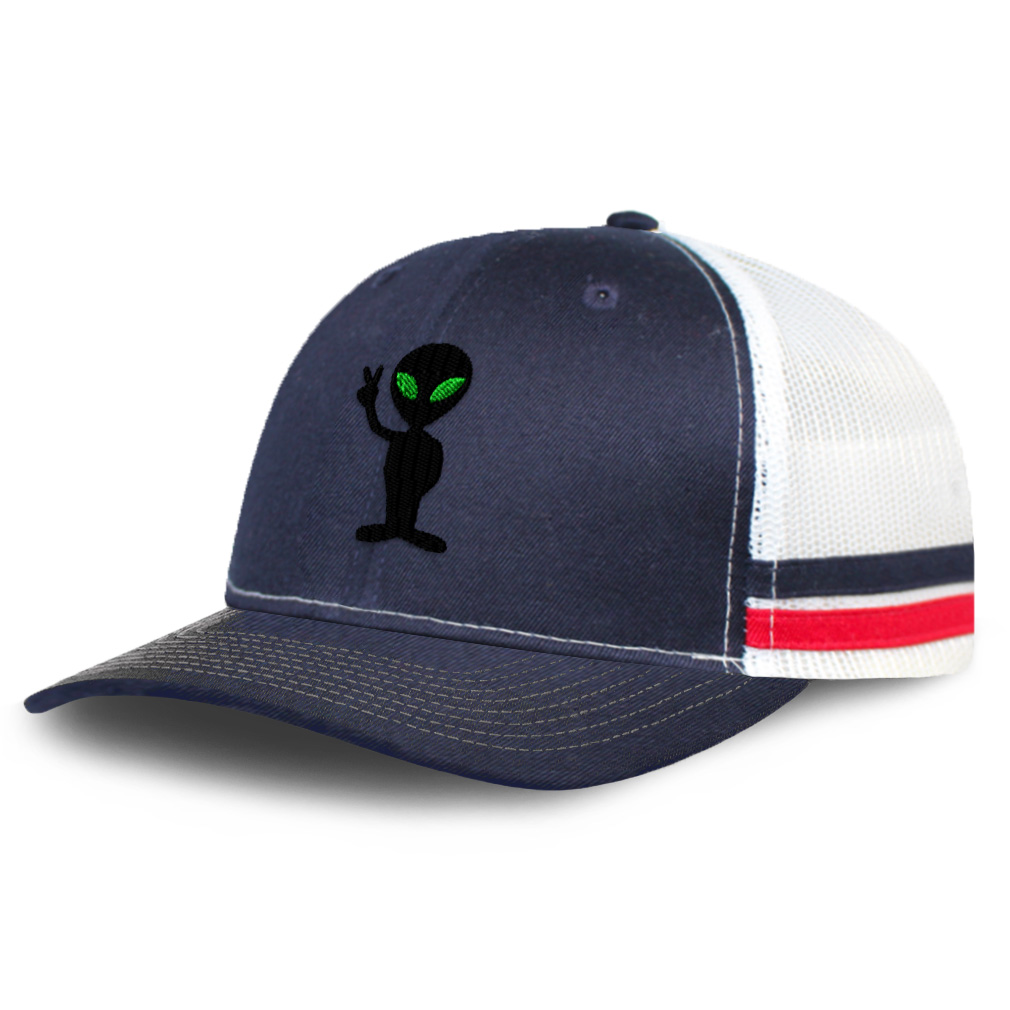 Trucker Hat for Men & Women Alien Peace Sign and Symbol Snapback ...