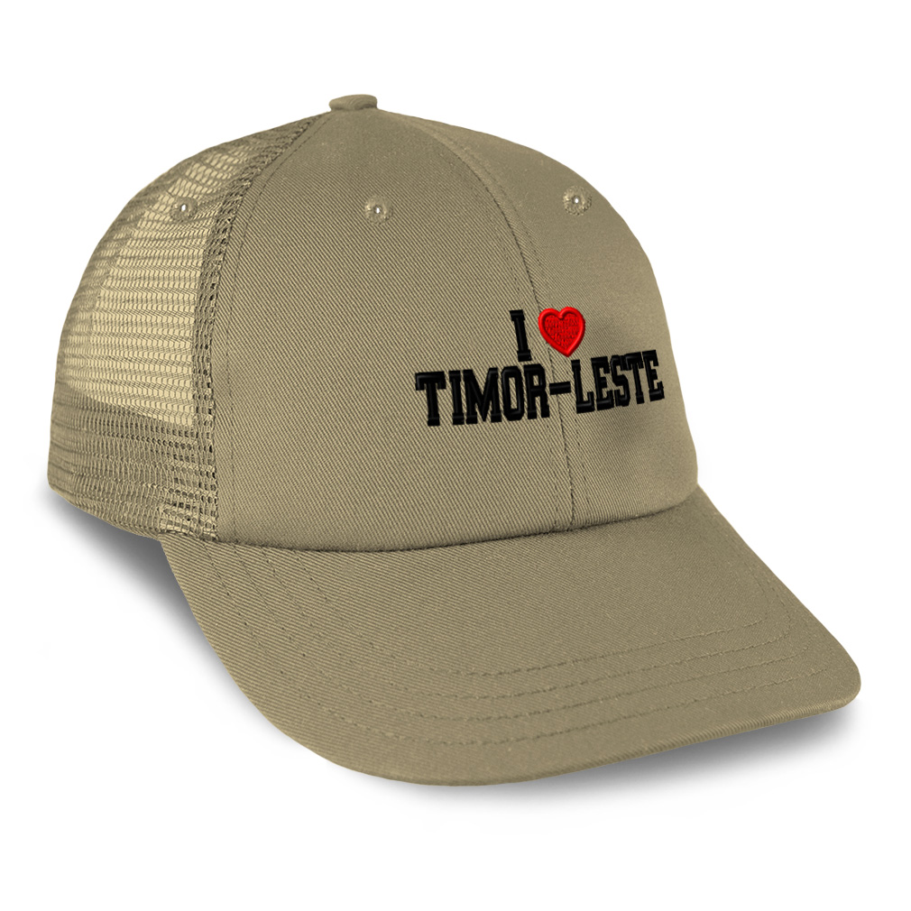 Trucker Hat Baseball Cap I Love Timor-Leste Cotton Dad Hats for Men ...